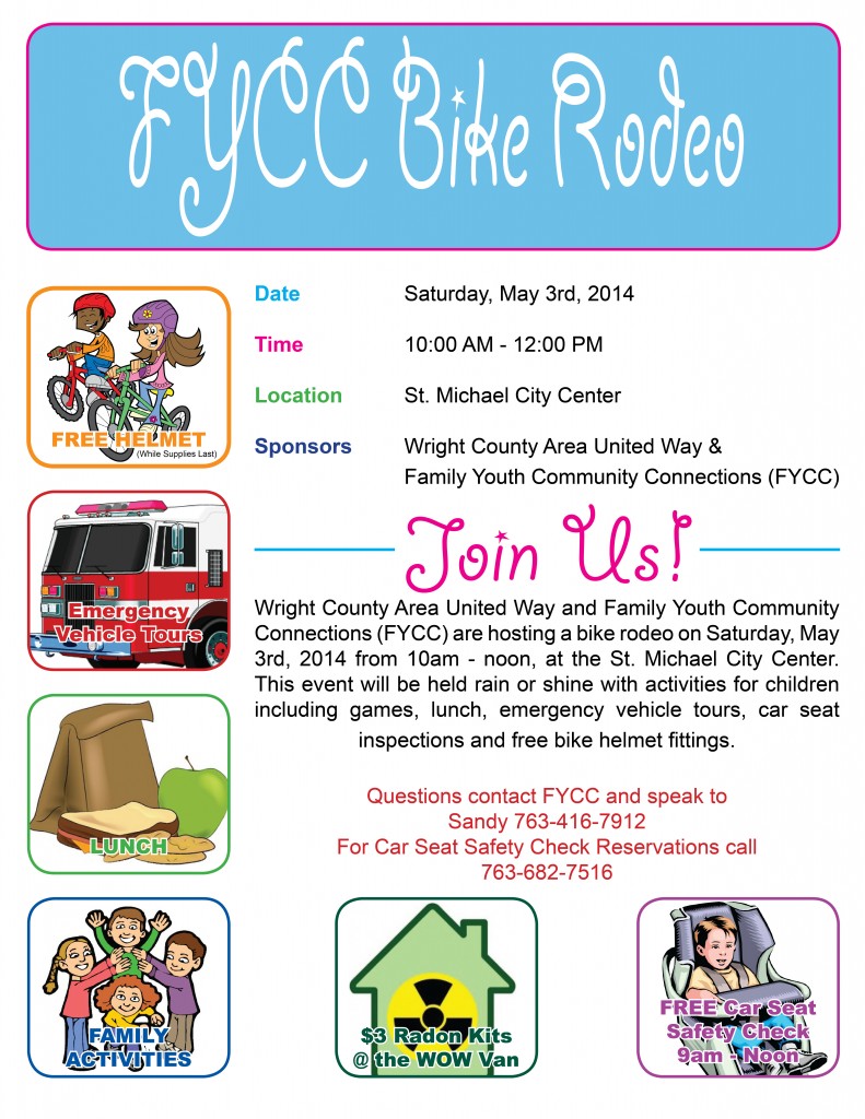 FYCC, Wright County United Way Team for Bike Rodeo in St. Michael ...